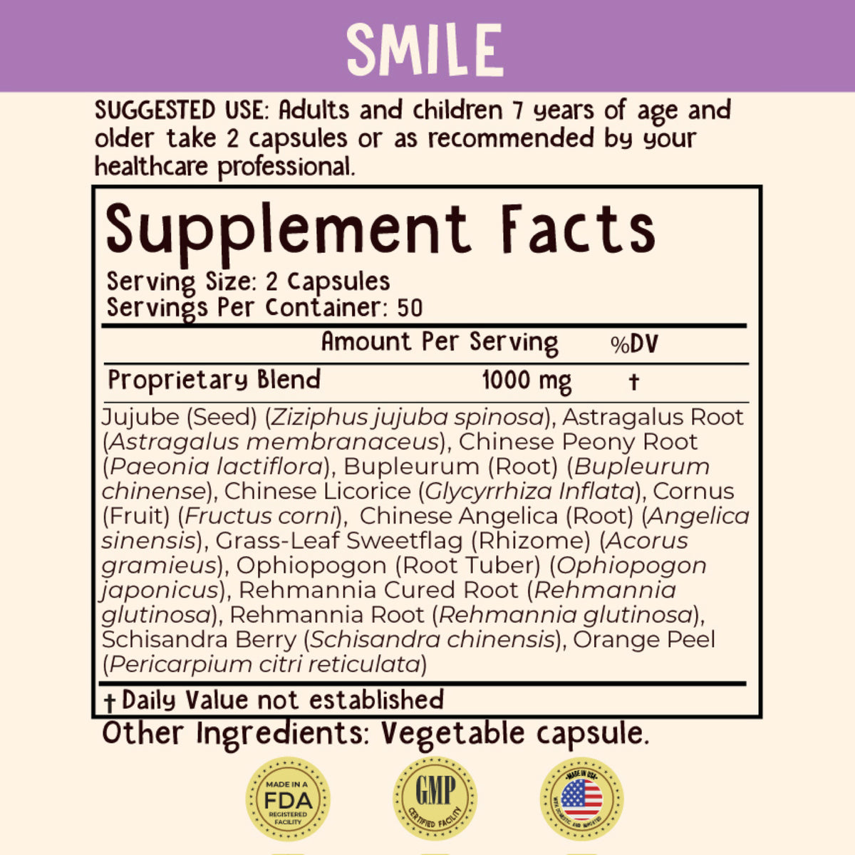 BRIGHT BUDDIES l SMILE: Happy Mood (100 capsules) – Bright Buddies